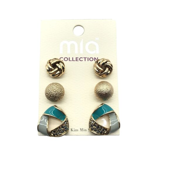 Mia Collection | Jewelry | Mia Collection Gold Tone Faux Turquoise Trio ...